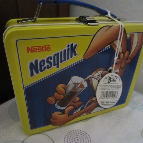BOSLEY BOXES | Other | Vintage Nestle Nesquick Metal Rabbit Lunch Box ...
